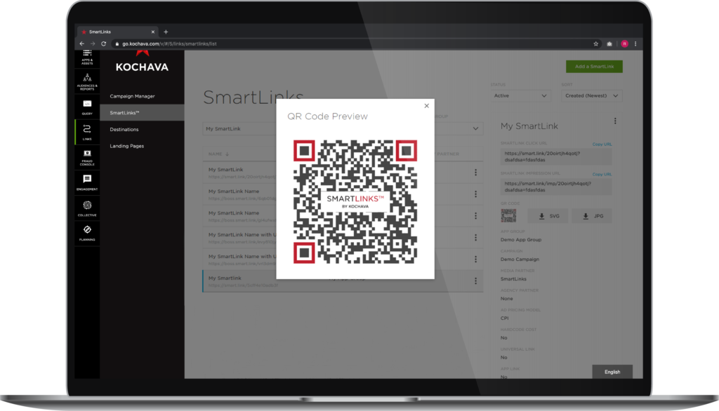 SmartLinks™ for TV - QR Code Generator Software | Kochava