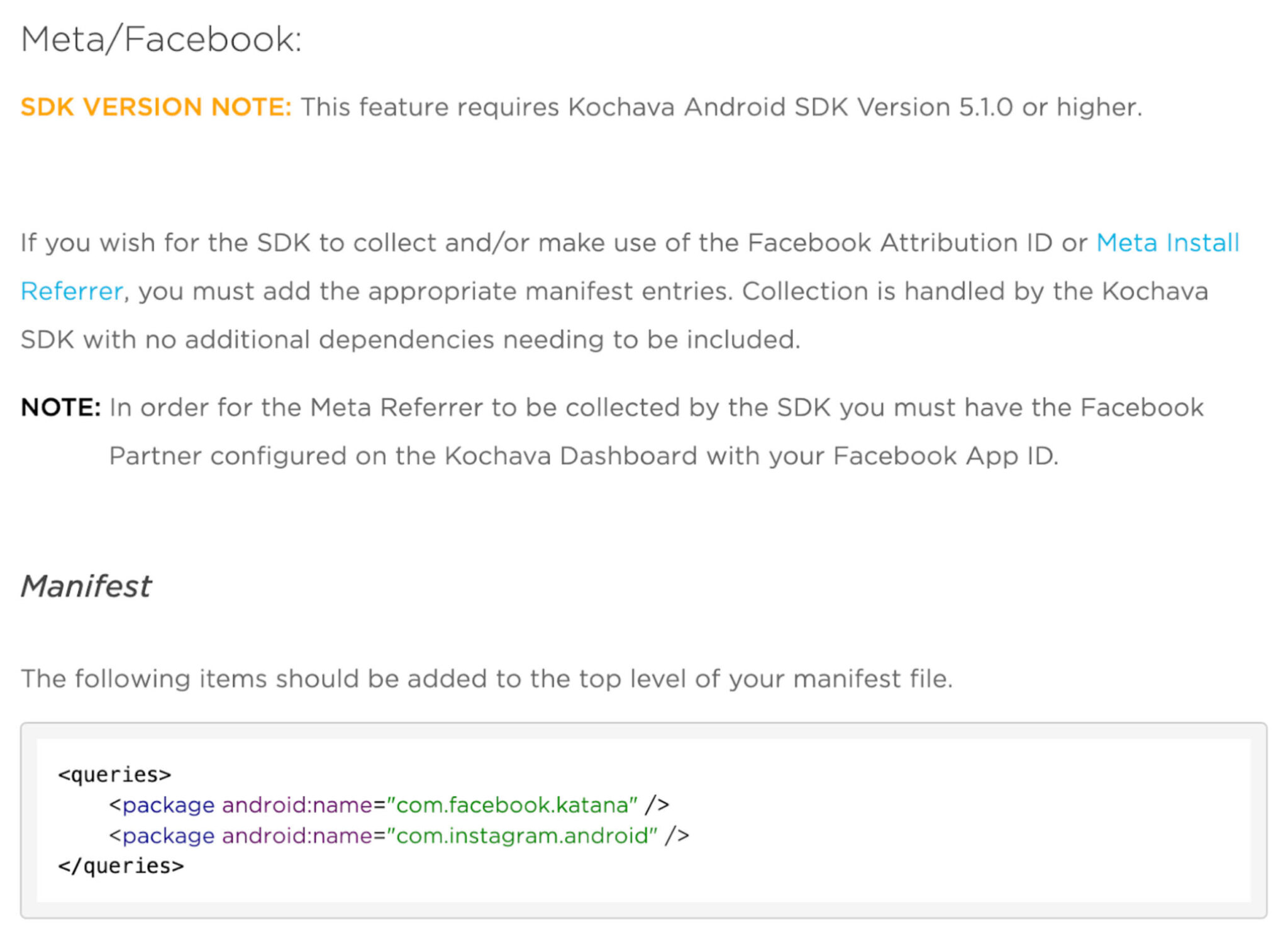 Kochava Support for Meta’s New Install Referrer